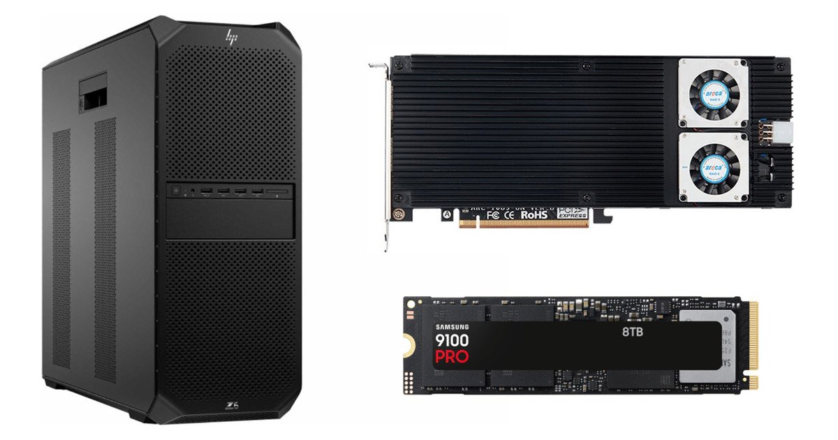 HP Z6 G5 Aに、Areca社製RAIDカードとSamsung 9100 PROを組み合わせたオリジナルカスタムモデルを販売開始 ...