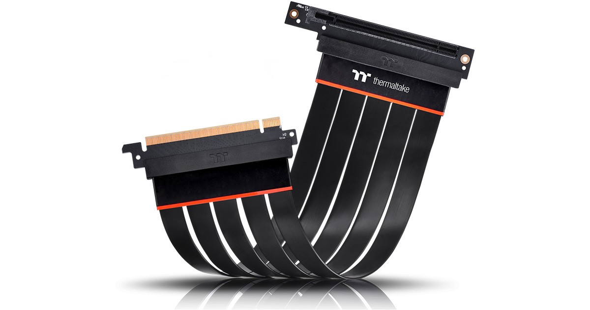 Thermaltake社製、PCI Express 4.0対応ライザーケーブル「PCI Express Extender 90°Cable ...