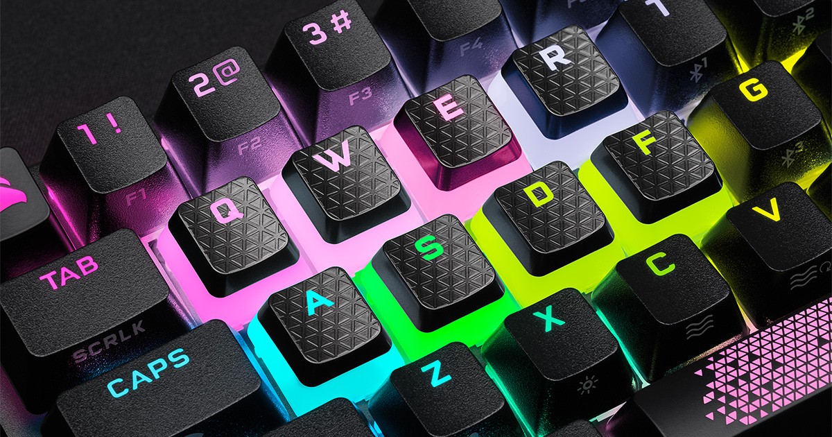 CORSAIR社製、FPS/MOBA用キーキャップセット「FPS/MOBA Pudding Keycap Mod Kit」、熱伝導効果に優れた ...